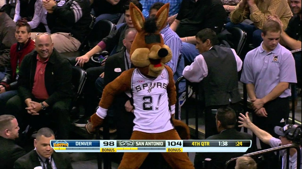 The Spurs Game Was So Intense it Caused Their Mascot to Lose His Eyes